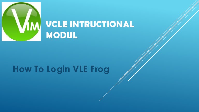 VLE Frog Login Instructions | PDF