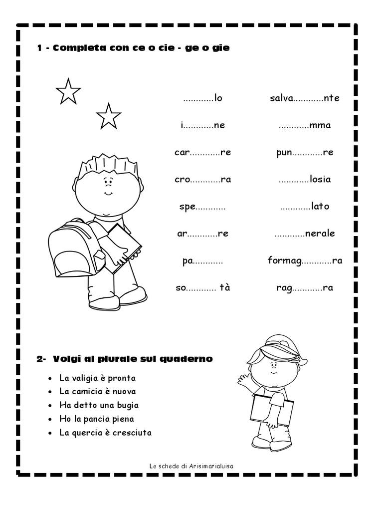 Ce Cie Ge Gie Cia Gia Esercizi PDF | PDF