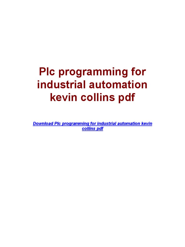 PLC Programming For Industrial Automation Kevin Collins PDF | PDF | Windows Vista | Microsoft ...