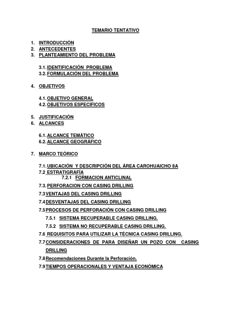 Temario Tentativo | PDF