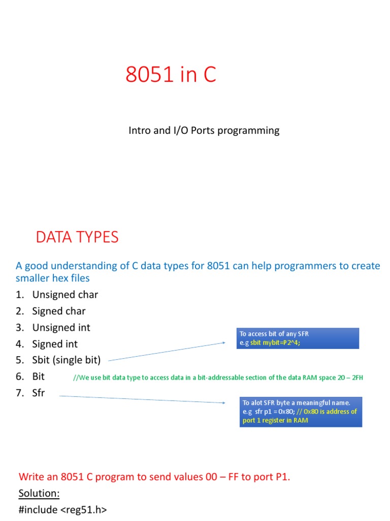 8051 in C | PDF | Integer (Computer Science) | Binary Coded Decimal