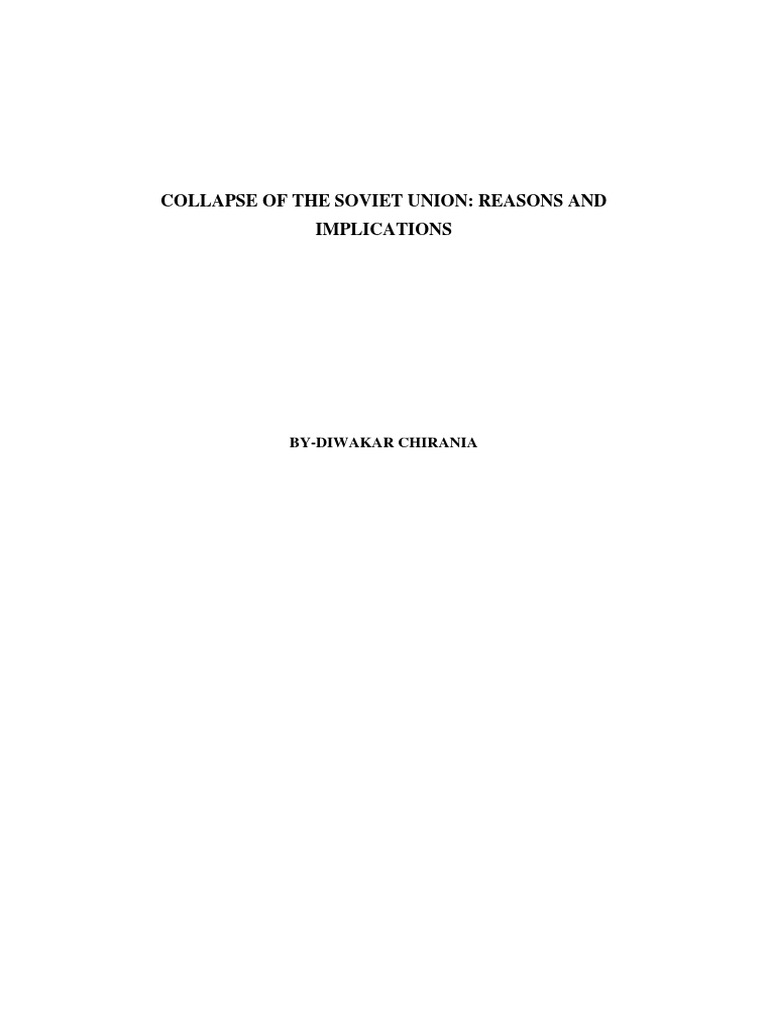 The Collapse of Soviet Union | PDF | Republics Of The Soviet Union ...