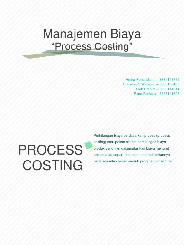 Process Costing | PDF