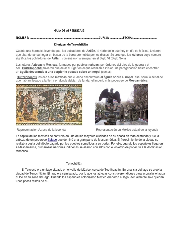 Guía Aztecas | PDF | azteca | Mesoamérica