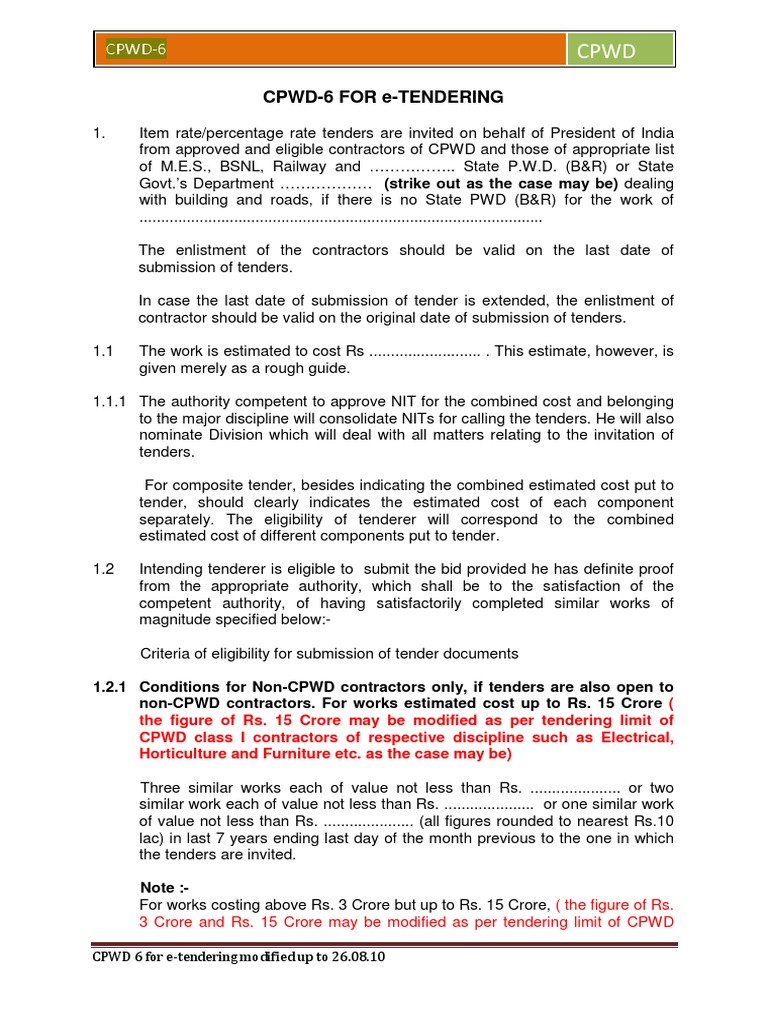 Cpwd-6 For E-Tendering 1 | PDF | Guarantee | Banks