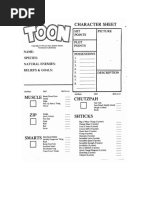 Gamma World Character Sheet Front | PDF