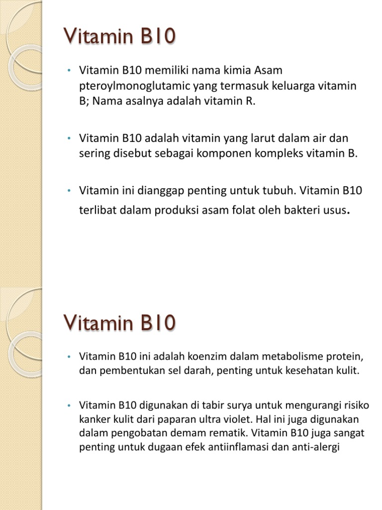 Vitamin B10 | PDF