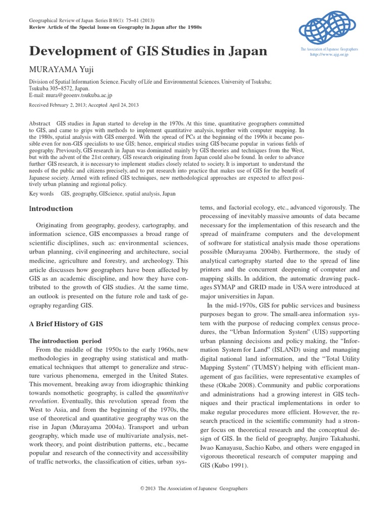 Gis Di Jepun | PDF | Geographic Information System | Spatial Analysis