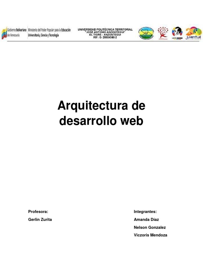 Arquitectura de Desarrollo Web | PDF | Modelo cliente-servidor ...