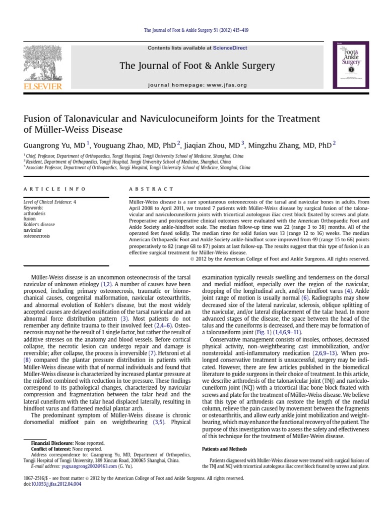 The Journal of Foot & Ankle Surgery | PDF | Foot | Surgery