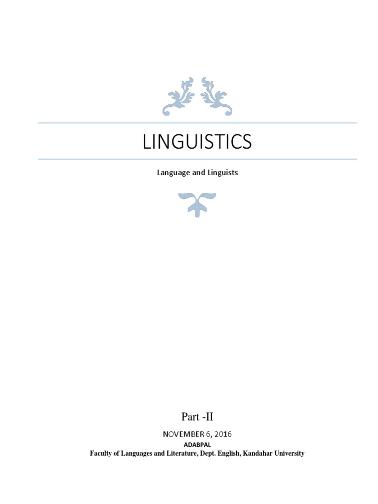 Part Two Language PDF | Download Free PDF | Alphabet | Dialect