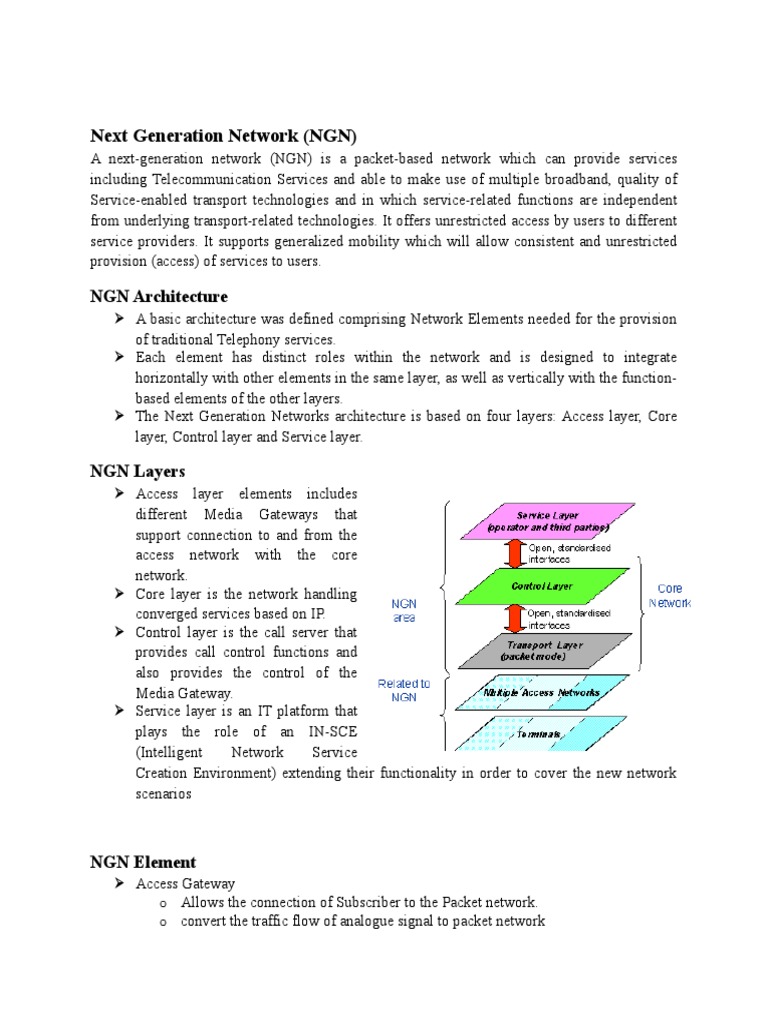 Next Generation Network | PDF | Computer Network | Network Architecture