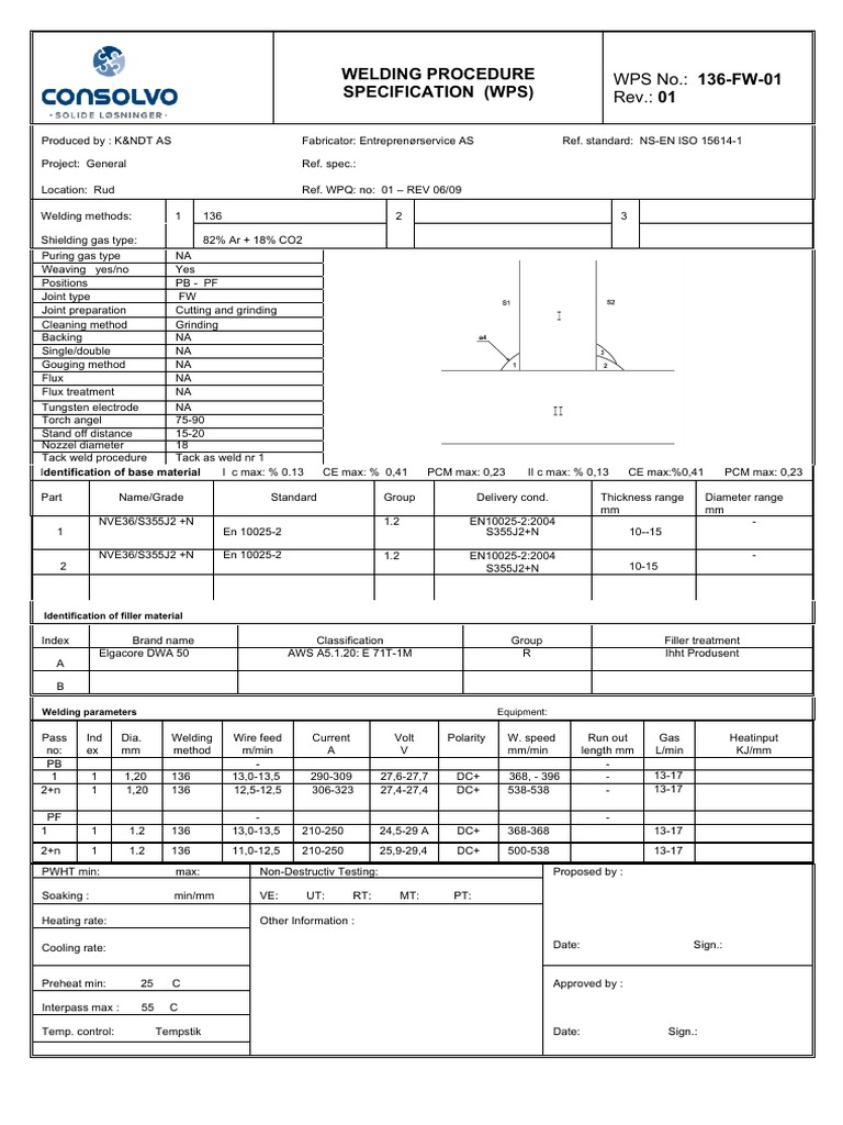 WPS 136 FW | Welding | Joining