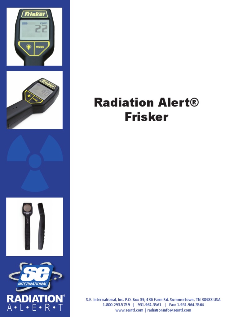 Radiation Frisker Operation Manual English | PDF | Gamma Ray | Radionuclide
