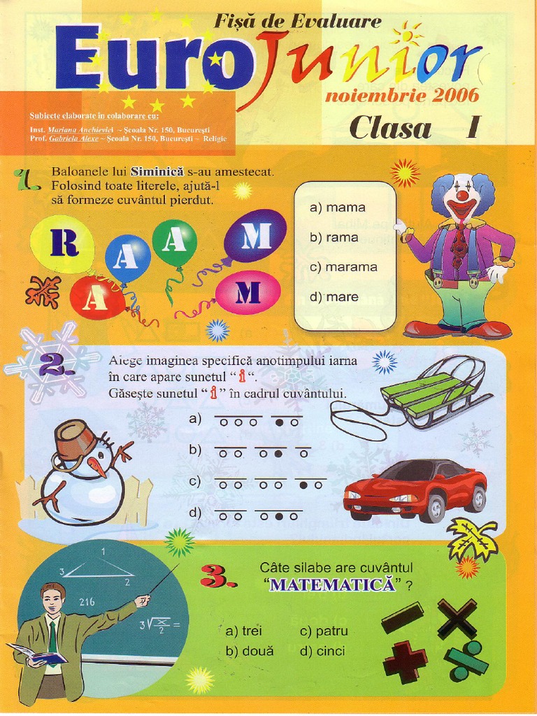 Clasa I Eurojunior | PDF