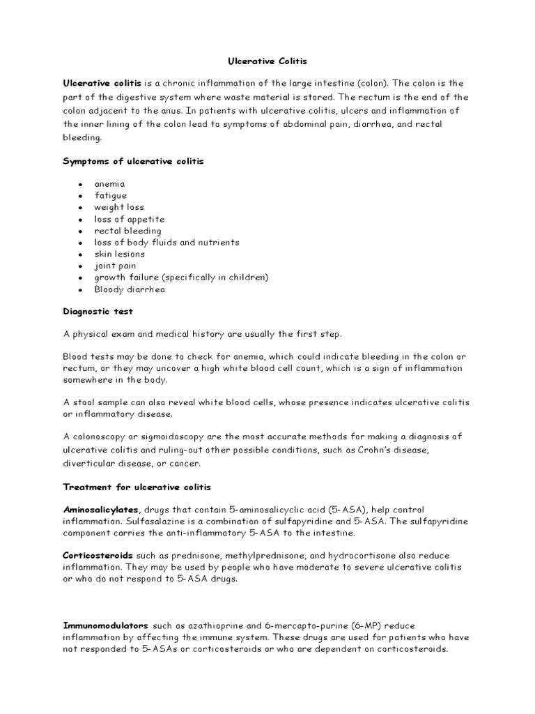Ulcerative Colitis | PDF | Ulcerative Colitis | Large Intestine
