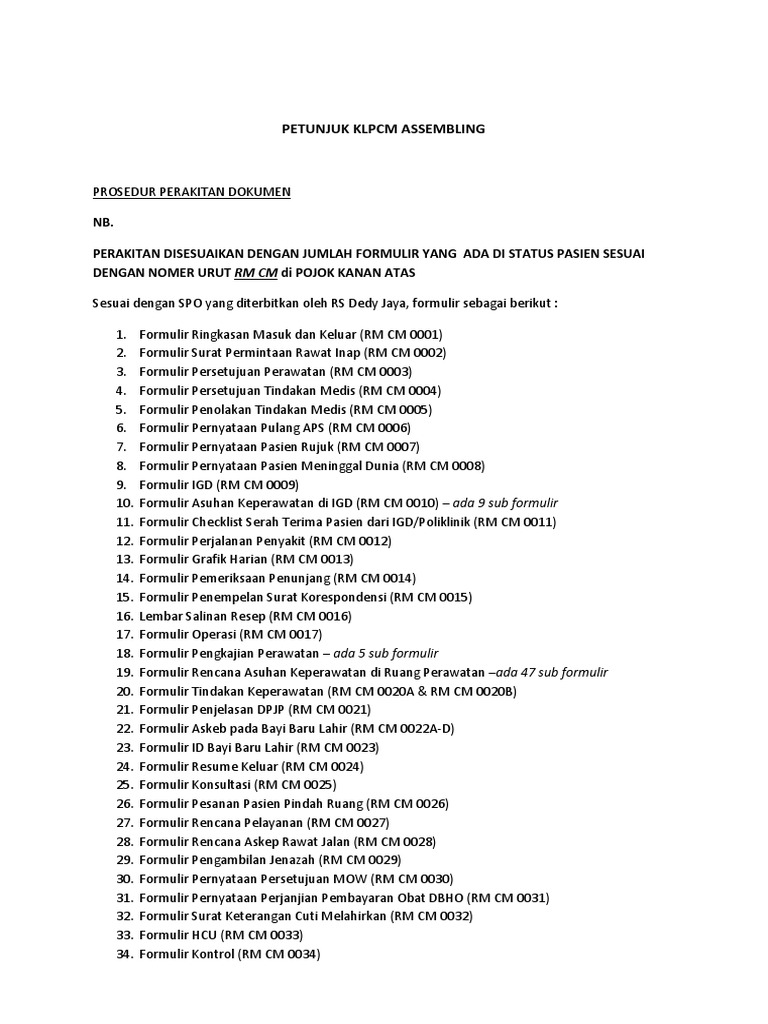 Petunjuk KLPCM Assembling | PDF