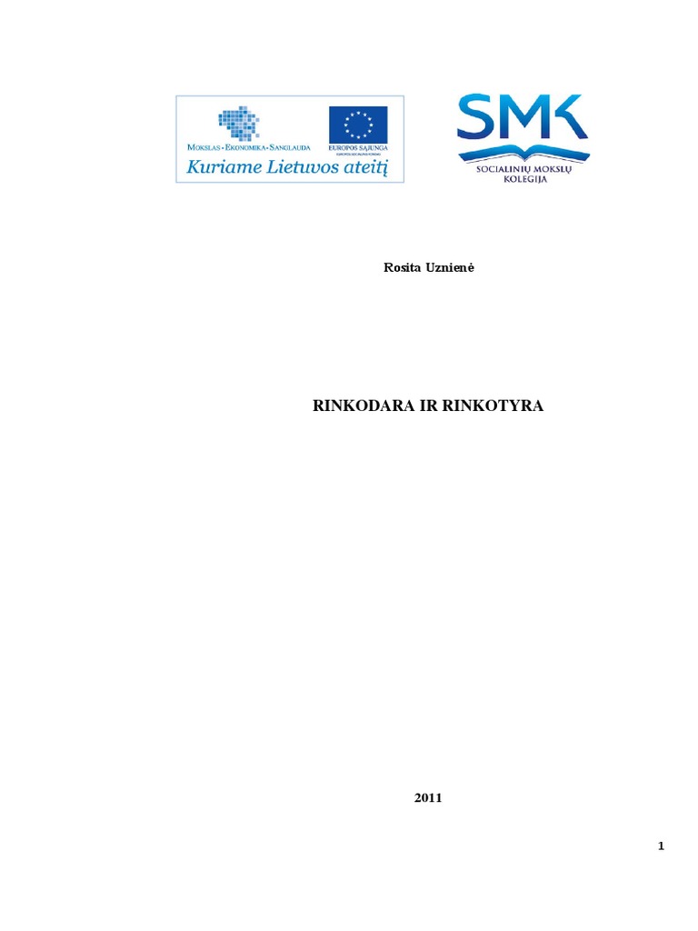 2011 Rinkodara Ir Rinkotyra | PDF
