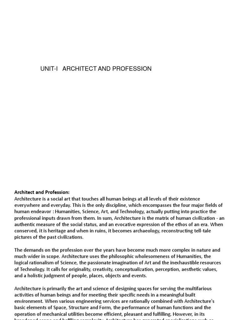 Professional Ethics-Unit 1 | PDF | Bookkeeping | Architect