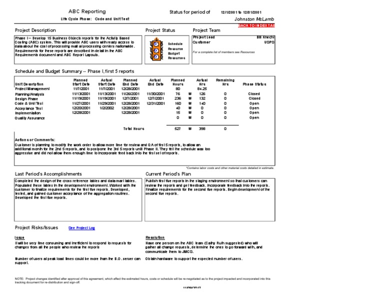 ABC Status Tracking Workbook | PDF | Quality Assurance | Production And ...
