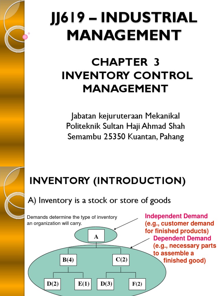 3.0 Inventory Management | PDF | Inventory | Brewing