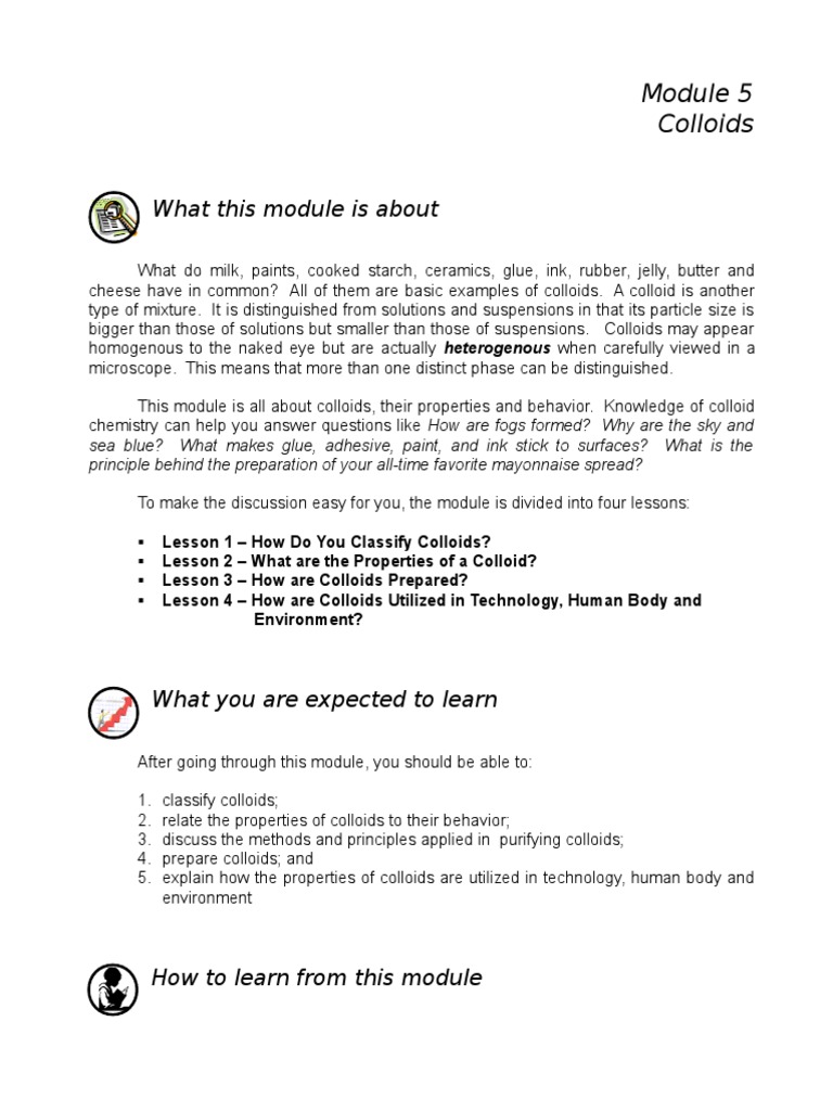 Chem M5 Colloids | Download Free PDF | Colloid | Adsorption