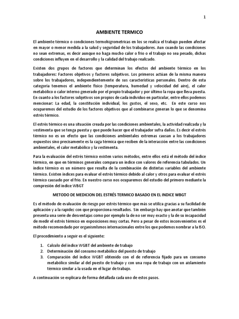 Ambiente Termico | PDF | Temperatura | Calor