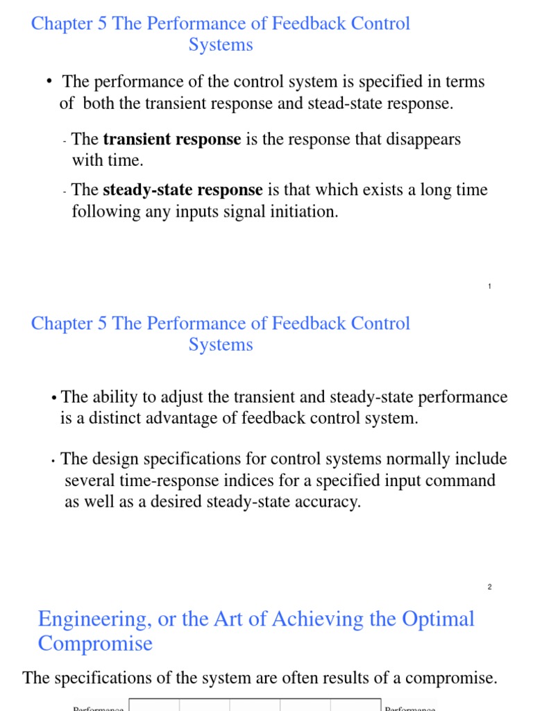 Feedback Control System Performance | PDF | Analysis | Mathematical ...