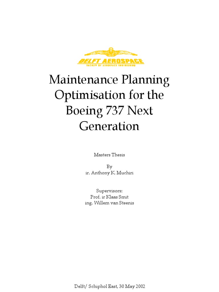 Maintenance Planning Optimization 737NG PDF | PDF | Reliability Engineering | Verification And ...