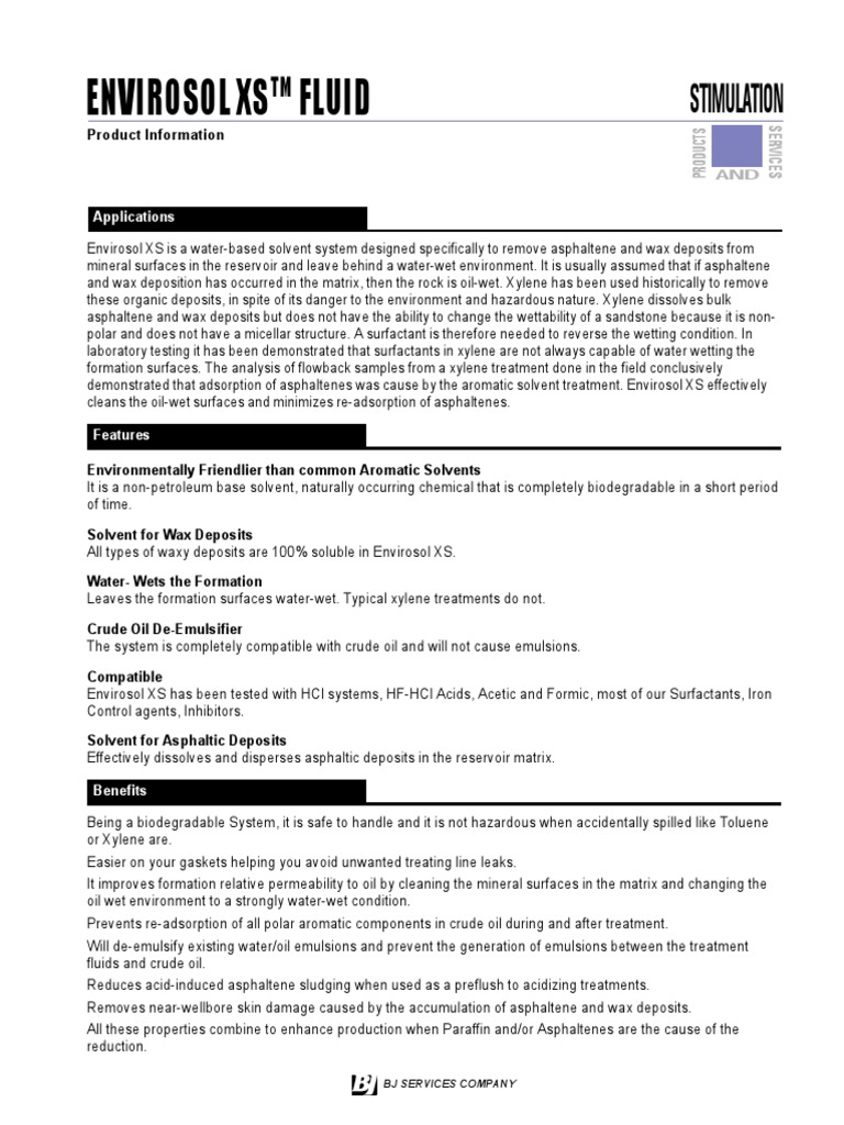 ST Envirosol | PDF | Solvent | Petroleum