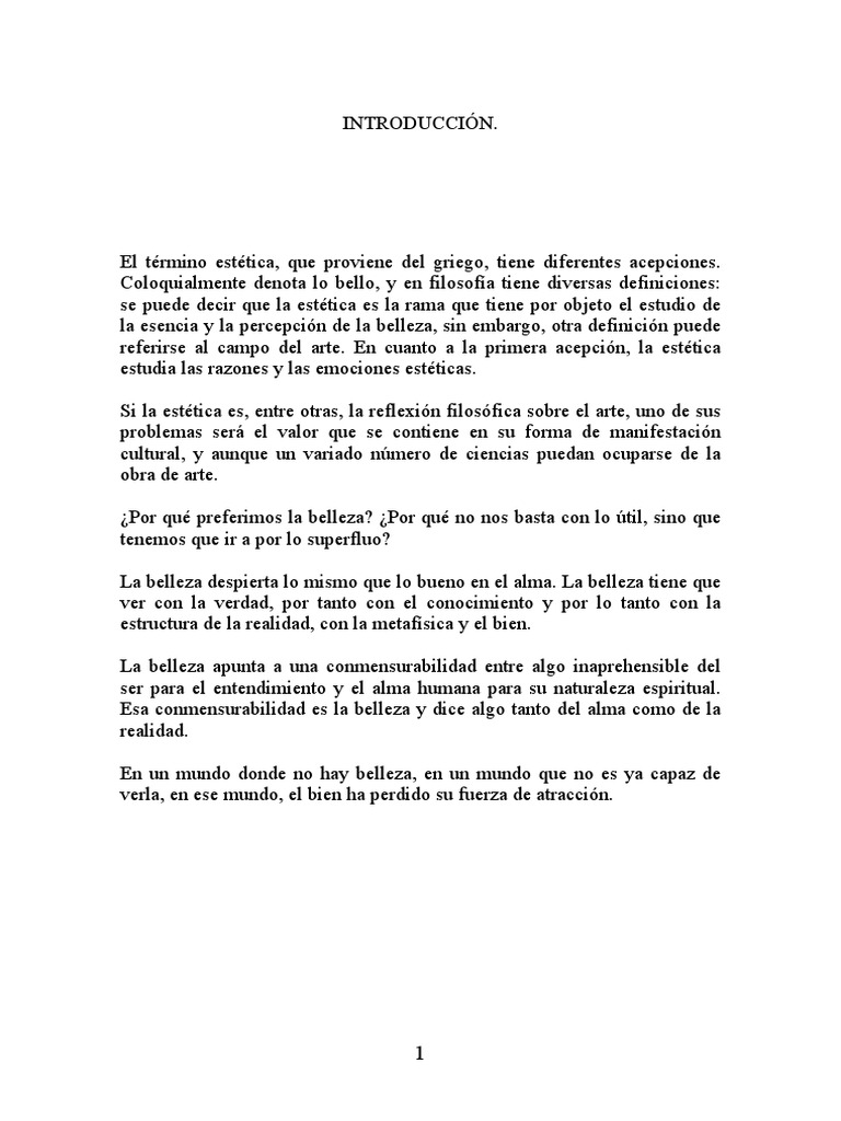 Filosofía de la Belleza | PDF | Estética | Aristóteles