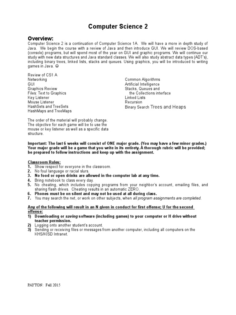 Computer Science 2 | PDF | Computer Engineering | Information ...