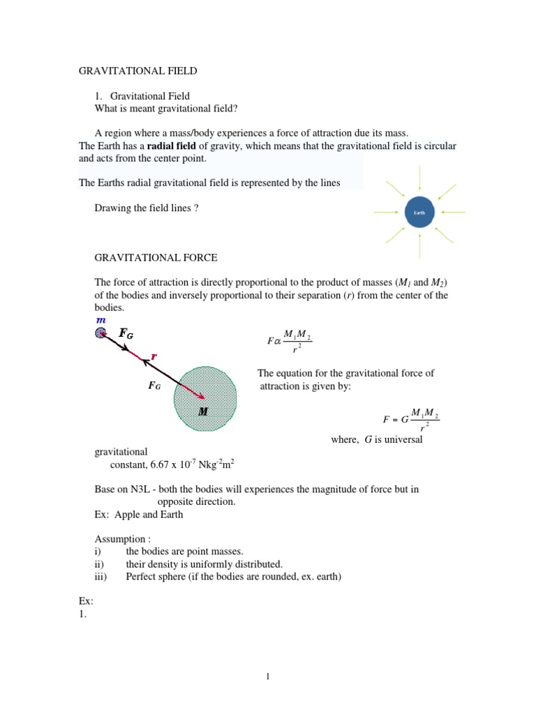 8 - Gravitational fields.pdf | Gravity | Acceleration