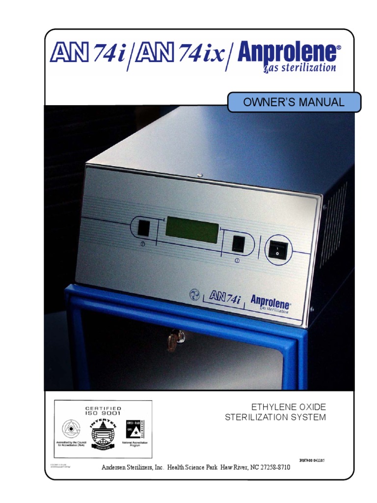 Manual de Usuario Autoclave A Gas Anprolene AN74 (Inglés) | PDF ...