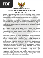 Teks Pembukaan Uud 1945 | PDF