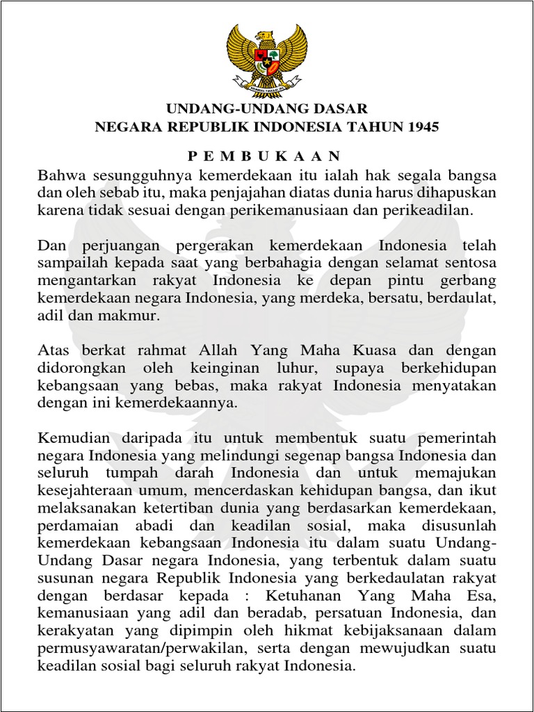 Uud 1945 | PDF | Politik | Ilmu Sosial
