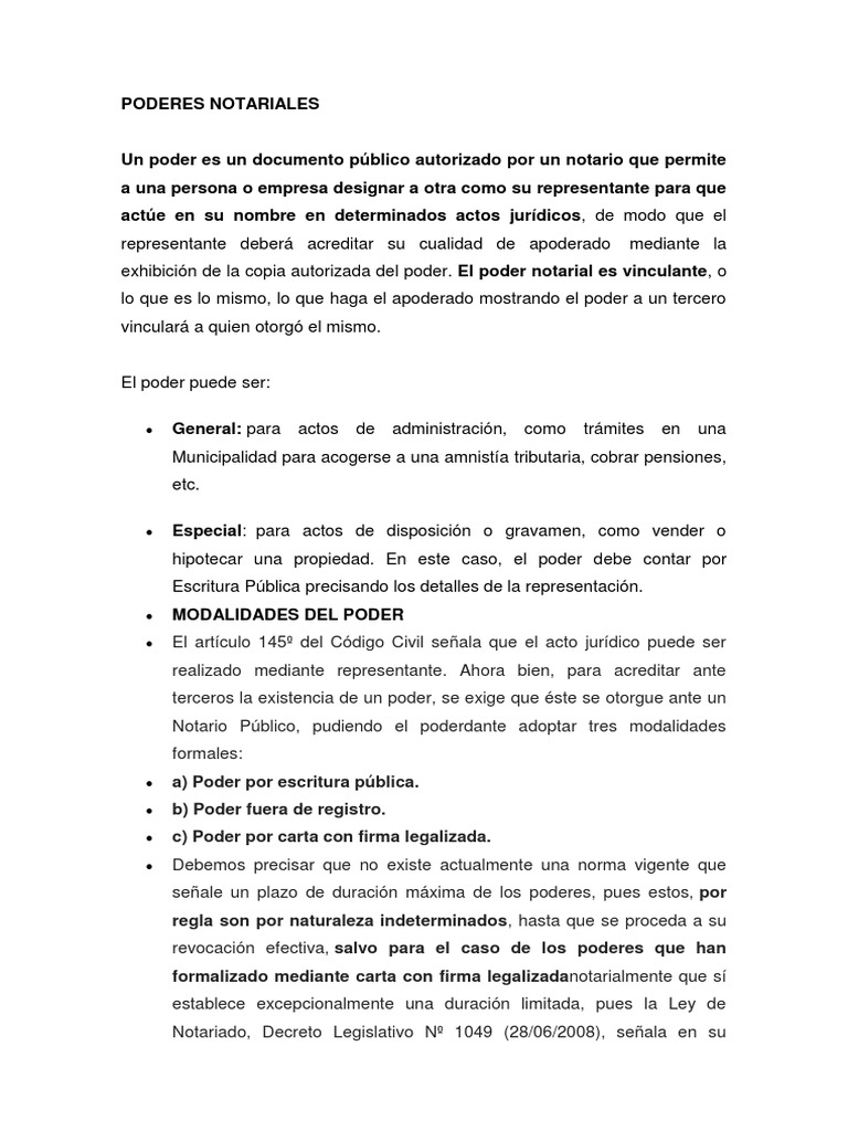 Poderes Notariales | PDF | Información del gobierno | Justicia