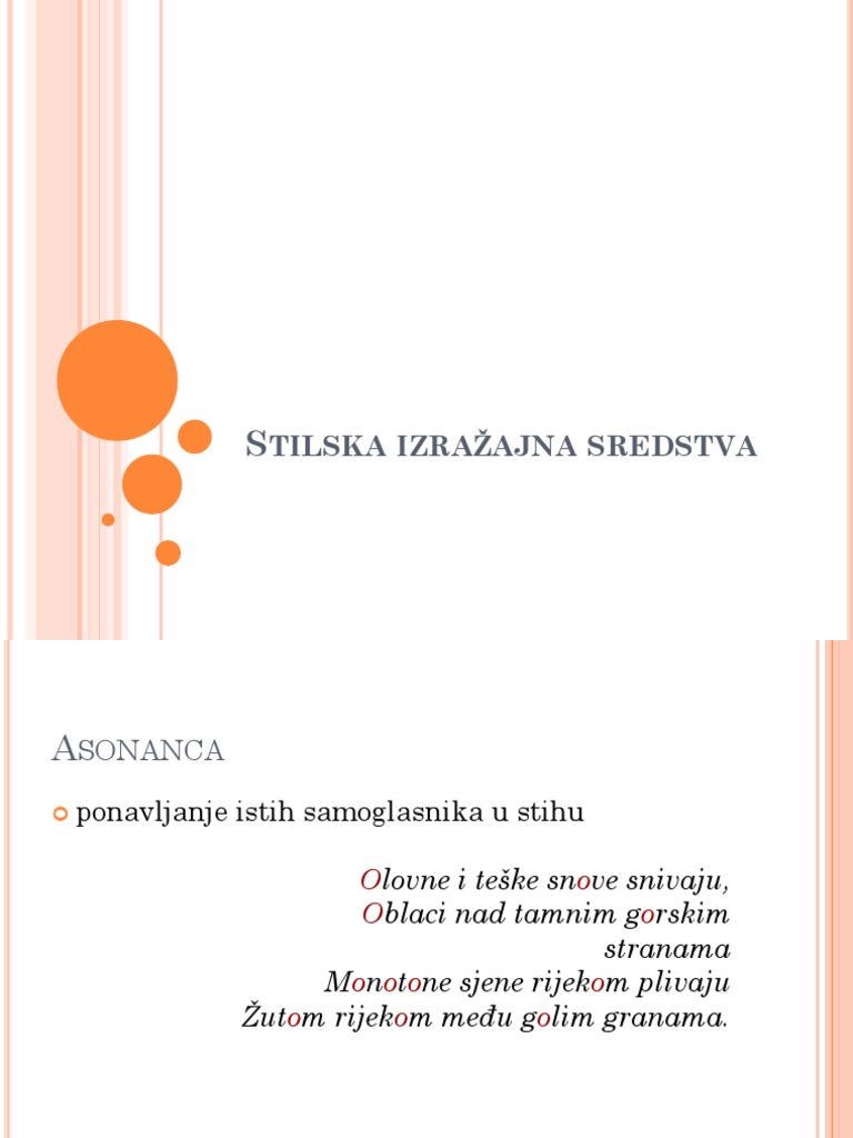 Stilska Izrazajna Sredstva-1 | PDF