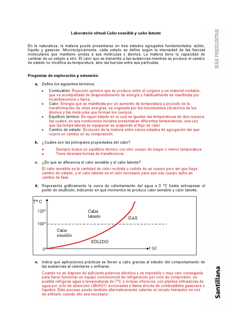 Calor Sensible y Calor Latente | PDF | Calor | Temperatura