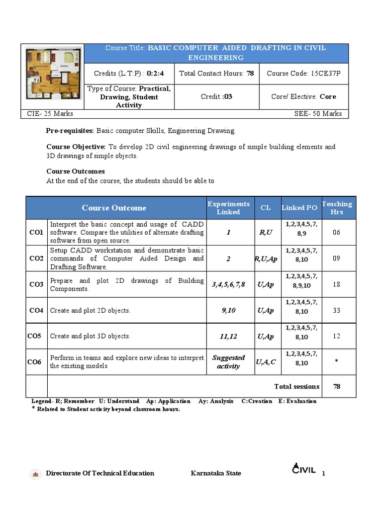 Basic Cad in Civil Engineering | PDF | Computer Aided Design | Geometry