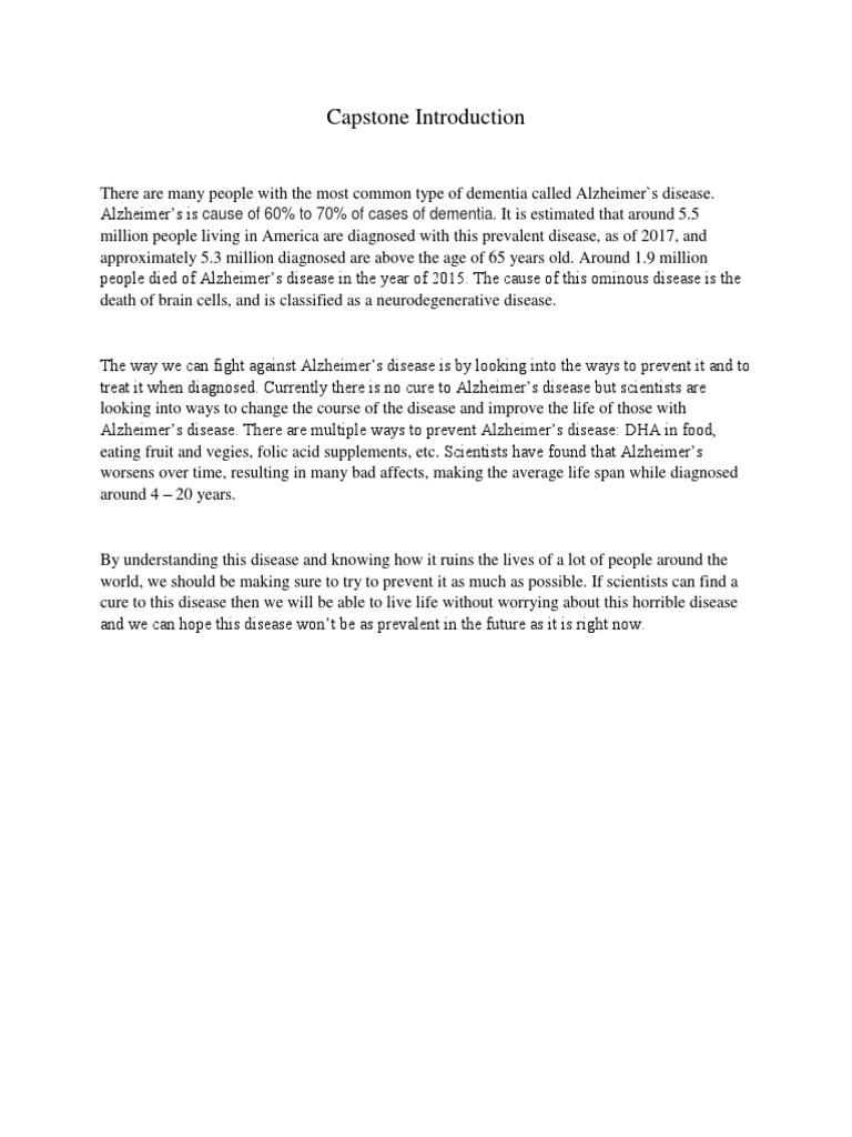 Capstone Introduction | PDF