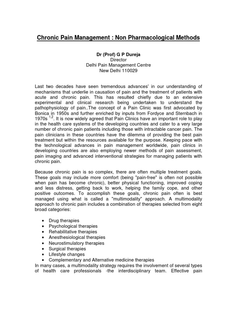 Chronic Pain Management | PDF | Pain Management | Pain