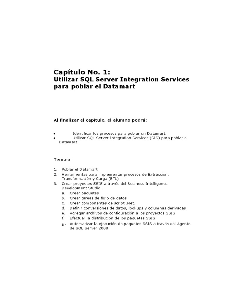Integration Services | PDF | Servidor SQL de Microsoft | SQL