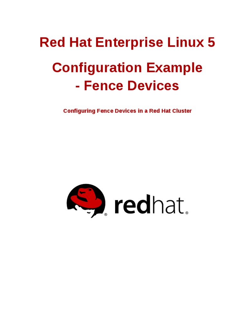 Configuration Example - Fence Devices | PDF | System Software | Software