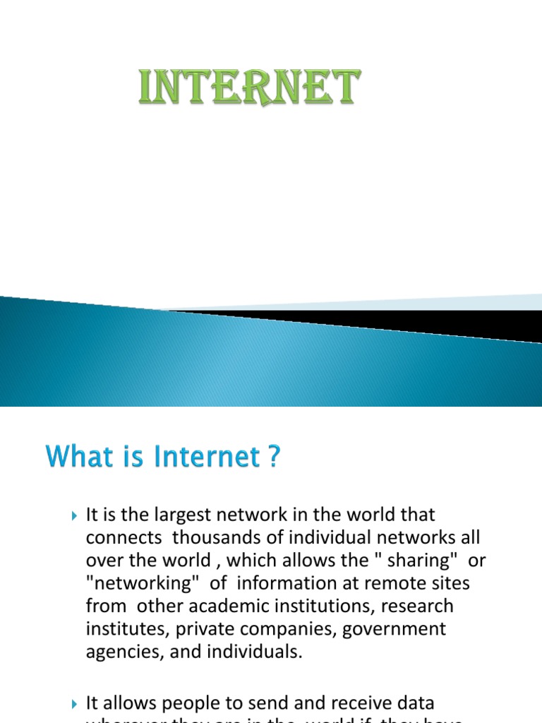 Internet (Short Presentation) | Download Free PDF | Internet | Computer ...