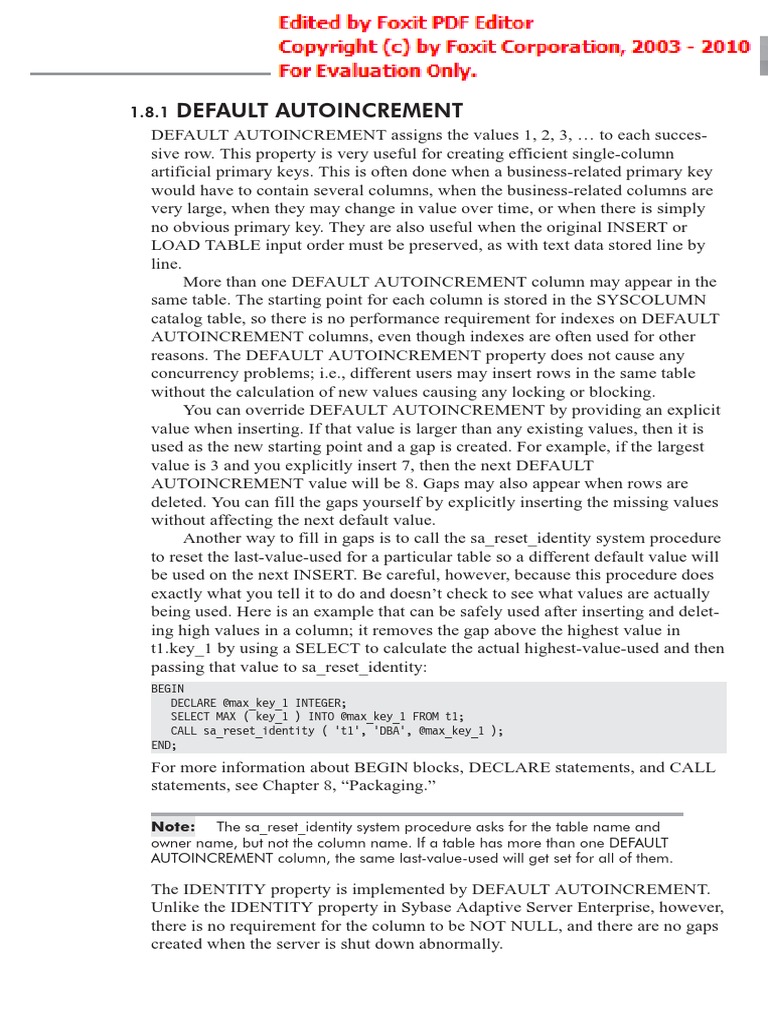 Default Autoincrement Chapter 1 Creating Download Free Pdf Database Index Databases 5860