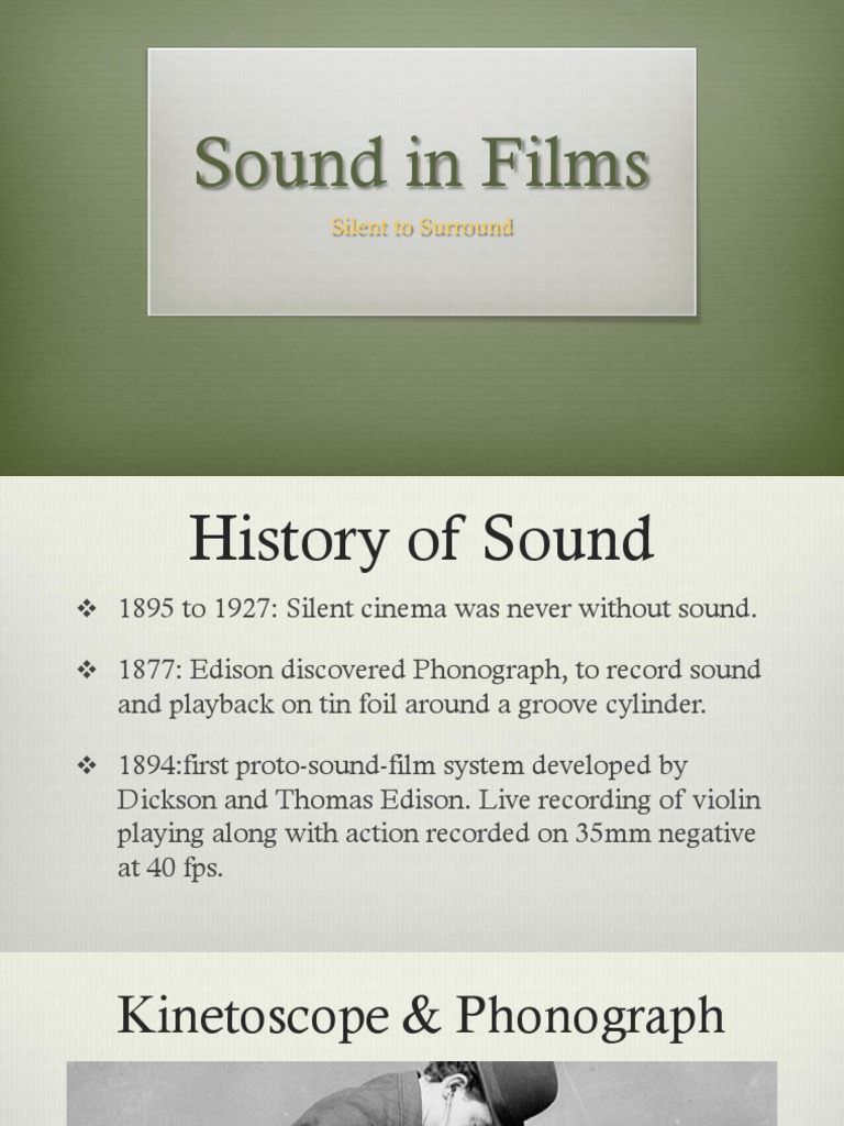 Sound in Cinema | PDF | Silent Film | Entertainment