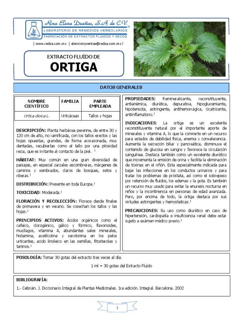 Ortiga PDF | Descargar gratis PDF | Productos quimicos | Bienestar
