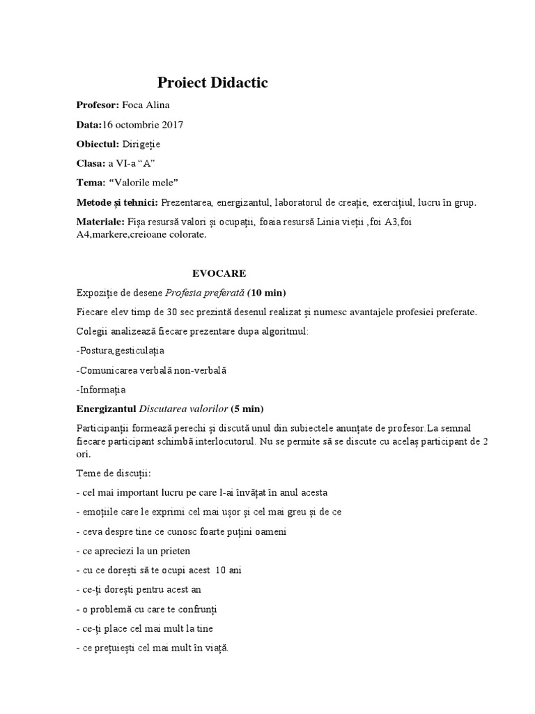 Valori Dirigentie | PDF