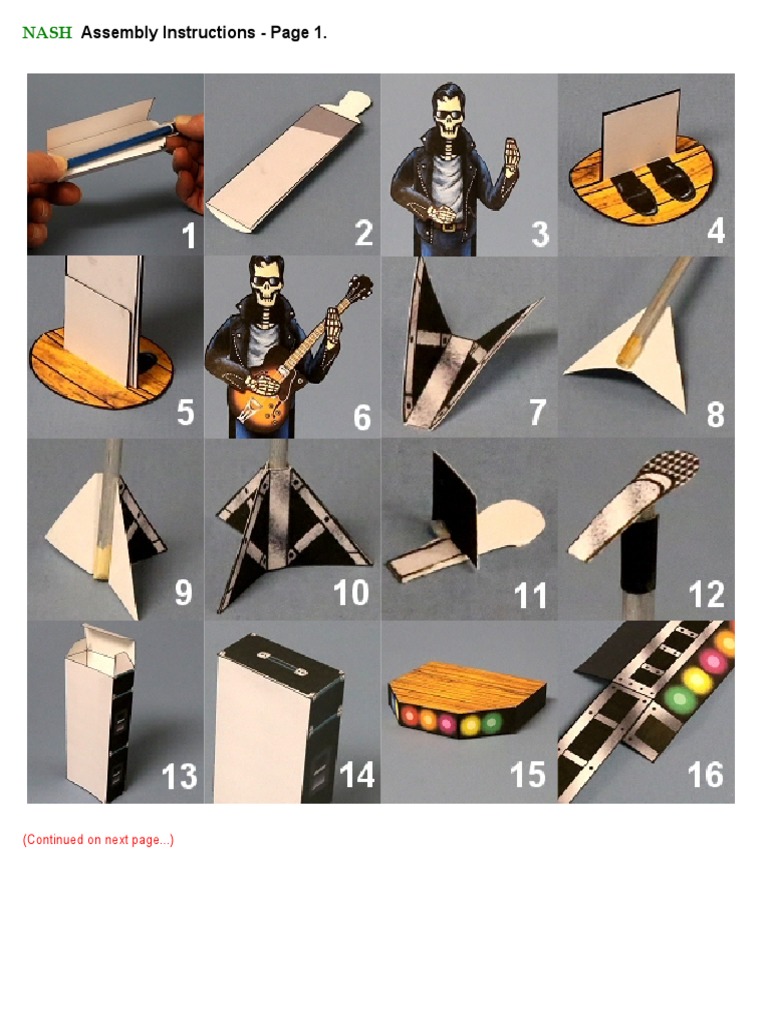 Assembly Instructions - Page 1.: (Continued On Next Page... ) | PDF